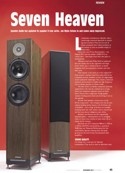 Spendor D7.2 • HiFi World – Spendor